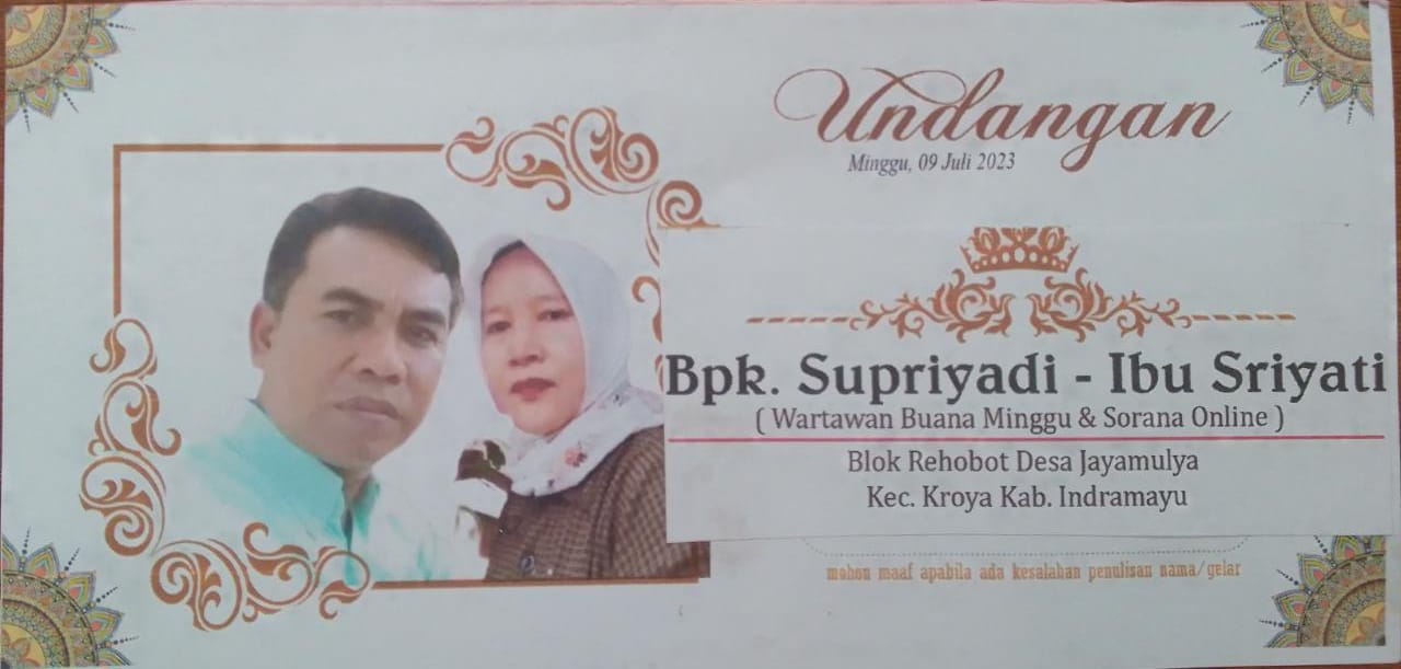 Pernikahan Putri Staf Redaksi Sorana Co Id ‘supriyadi “mustika Saridewi Dengan Sandi Prabowo